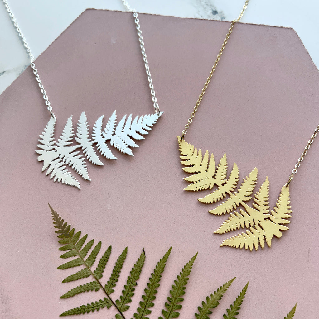 Silver Fern Statement Necklace – Mica Peet